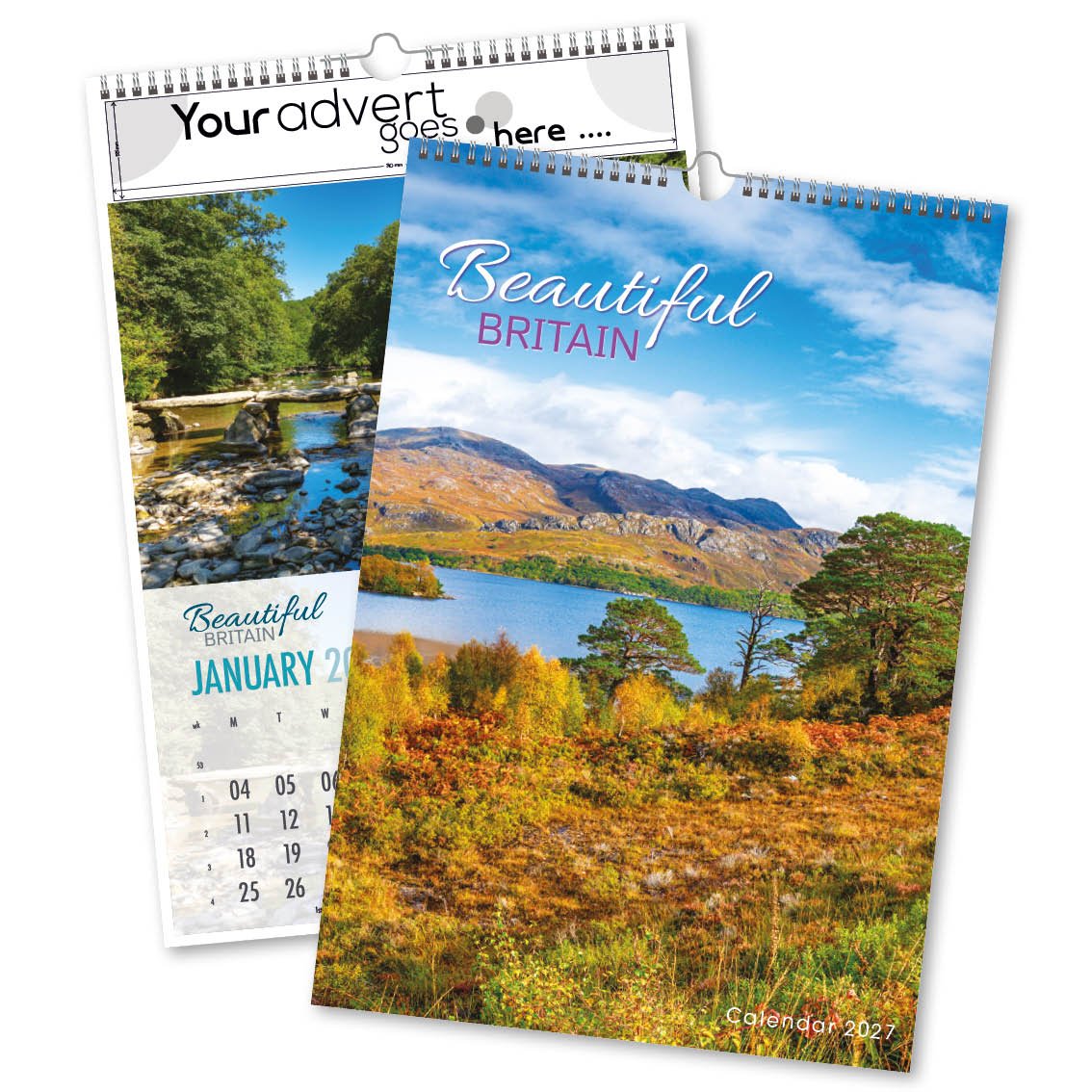 Beautiful Britain Portrait Wall Calendar 2026 - Think Promote