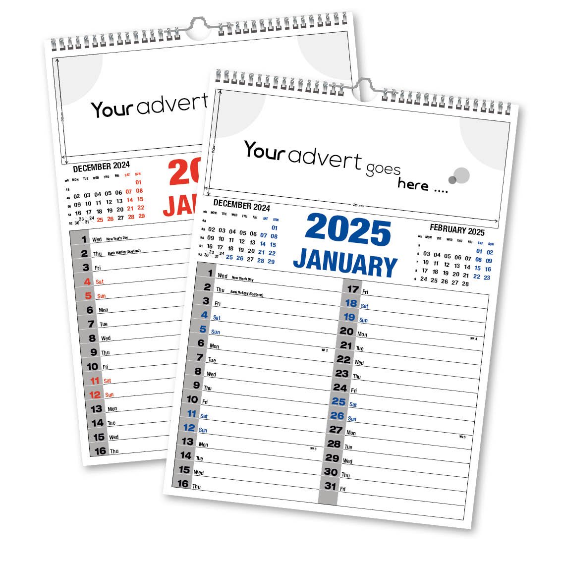 Mini Memo Commercial Wall Calendar 2025 - Think Promote