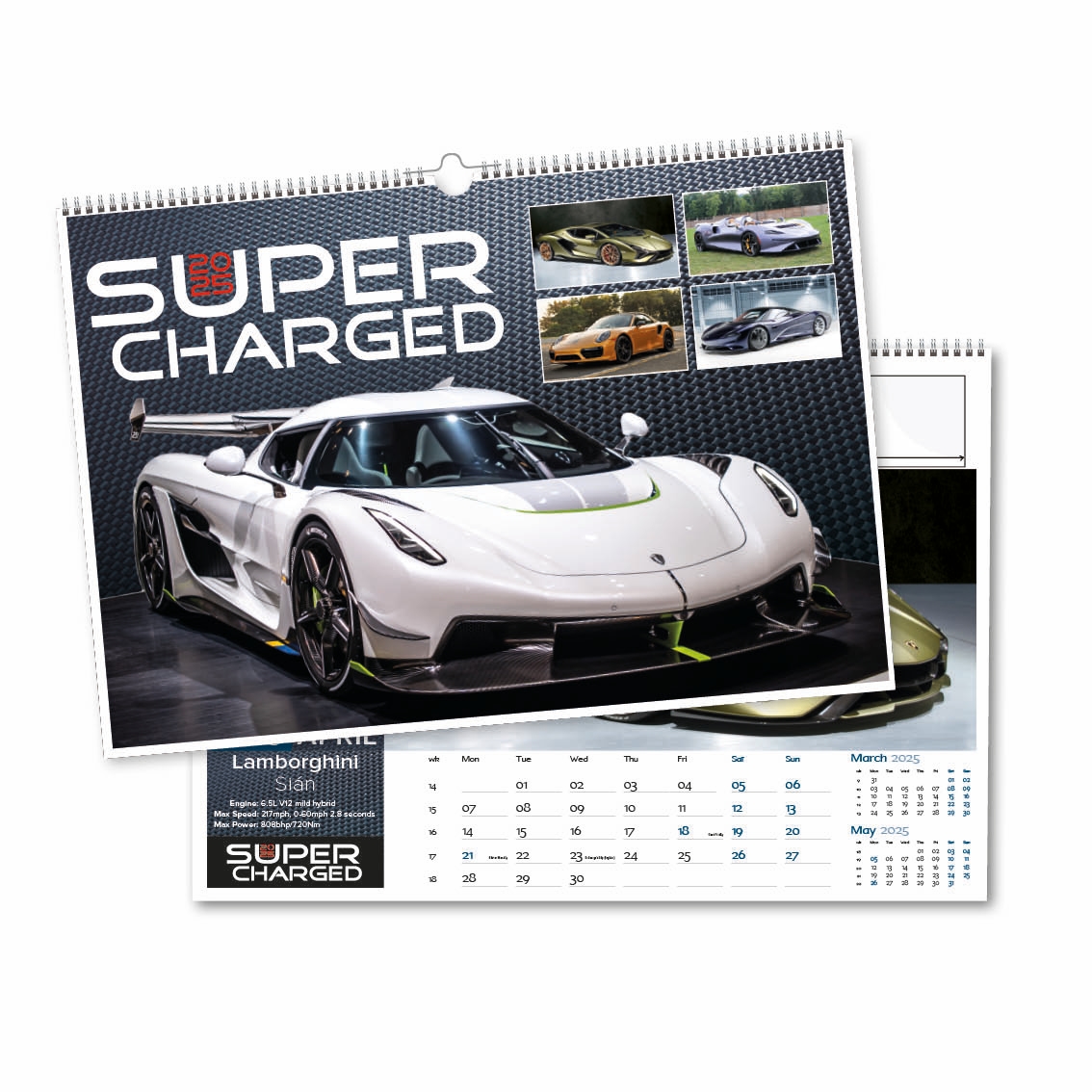 Supercharged A4 DiGi Wall Calendar 2025 - Think Promote