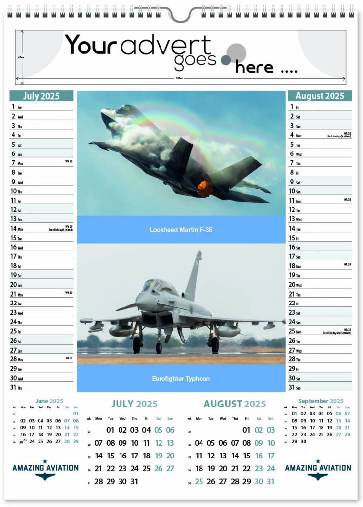 Amazing Aviation Memo Wall Calendar 2025 - Think Promote