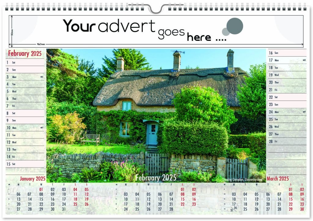 Beautiful Britain Landscape Wall Calendar 2025 - Think Promote
