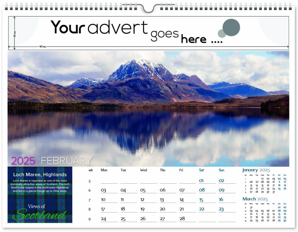 Views of Scotland Landscape Wall Calendar 2025 - Think Promote