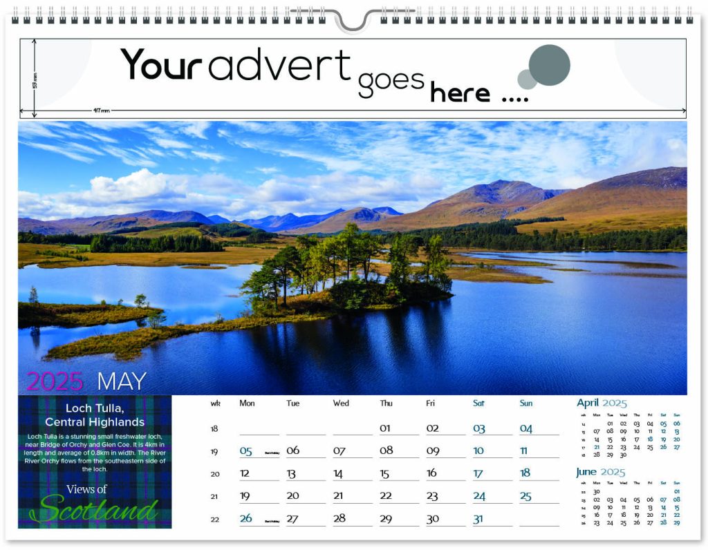 Views of Scotland Landscape Wall Calendar 2025 - Think Promote