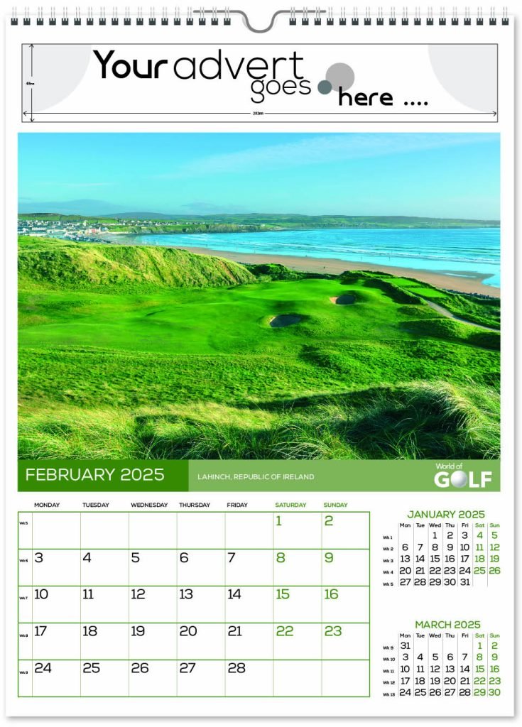 World of Golf Wall Calendar 2025 - Think Promote