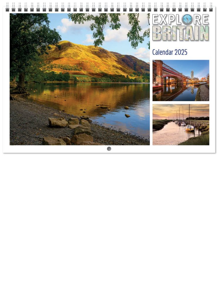 Explore Britain Central Wiro Wall Calendar 2025 - Think Promote