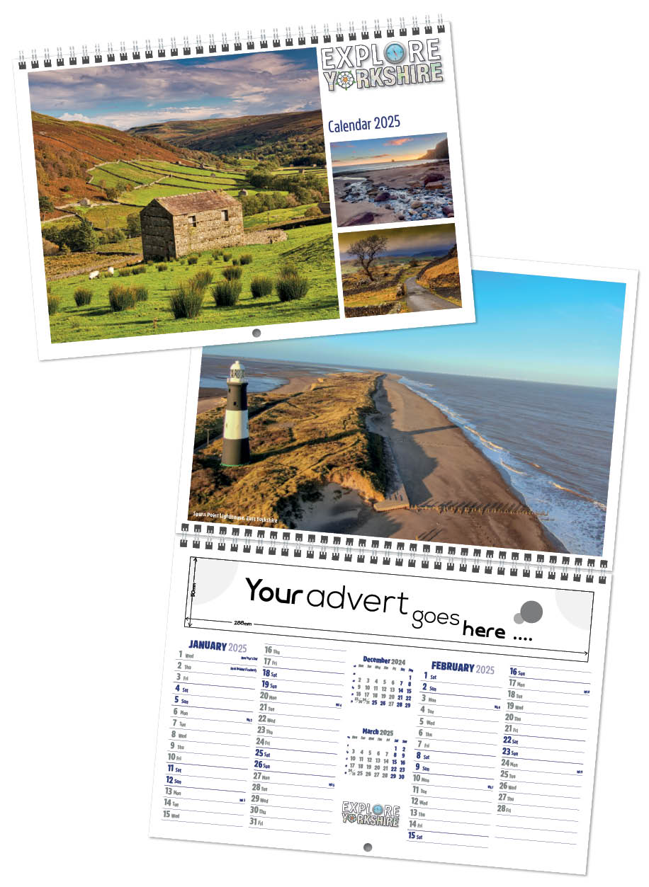 Explore Yorkshire Central Wiro Wall Calendar 2024 - Think Promote