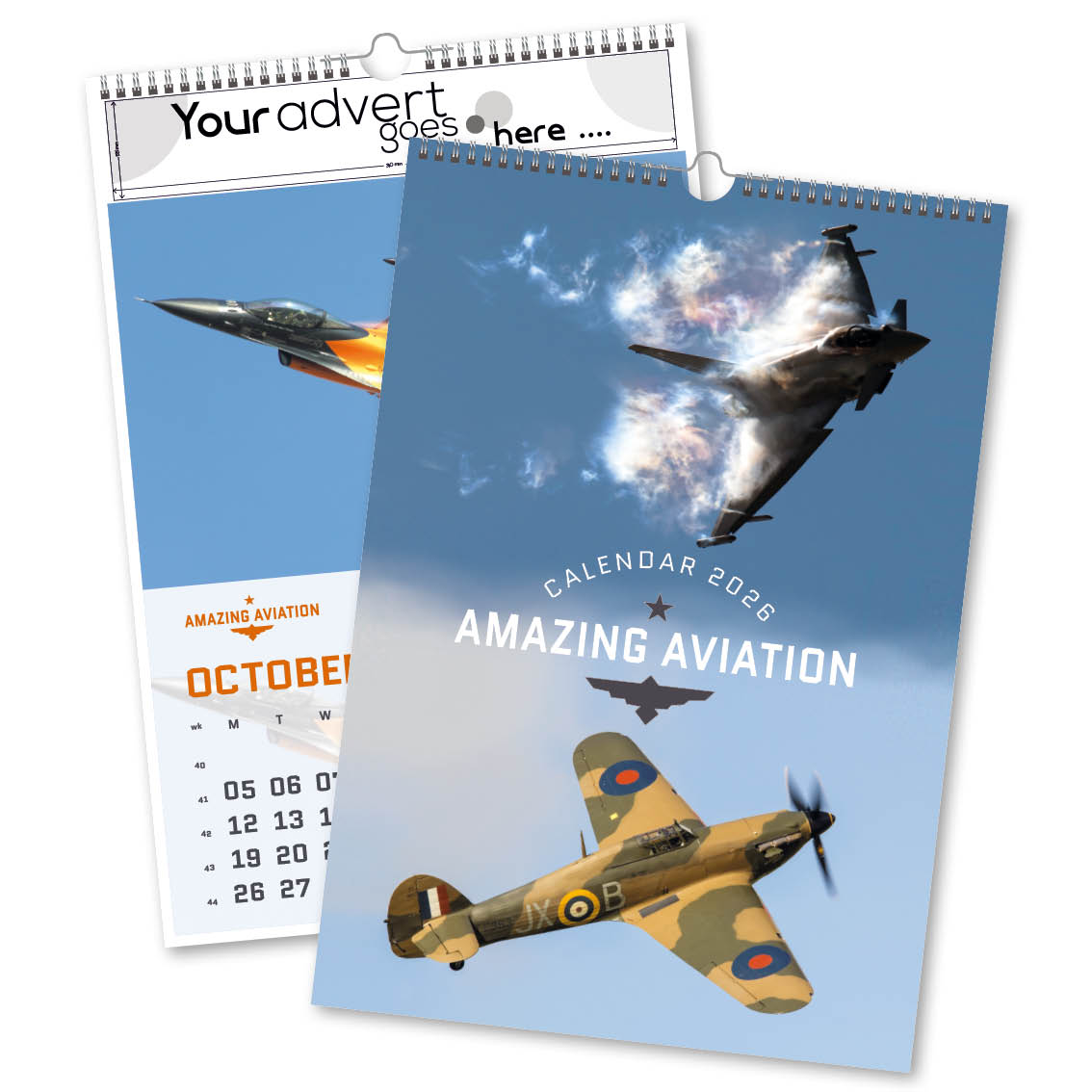 Amazing Aviation Wall Calendar 2026 - Think Promote