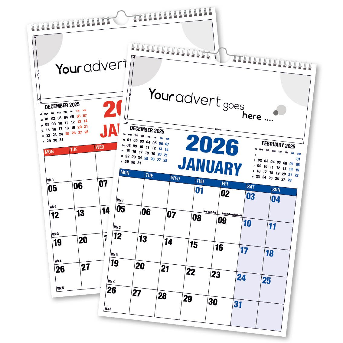 Mini Memo Commercial Wall Calendar 2026 - Think Promote