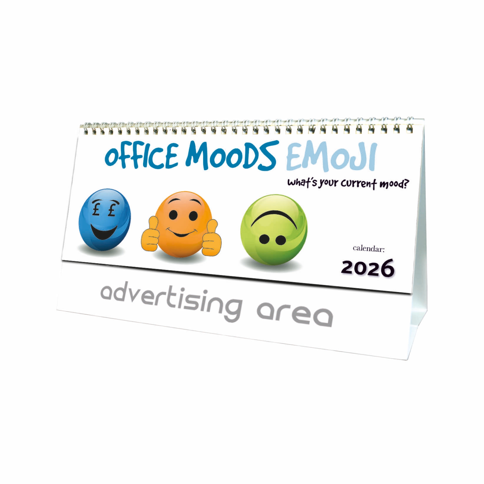Office Moods Emoji Desk Calendar 2026 - Think Promote