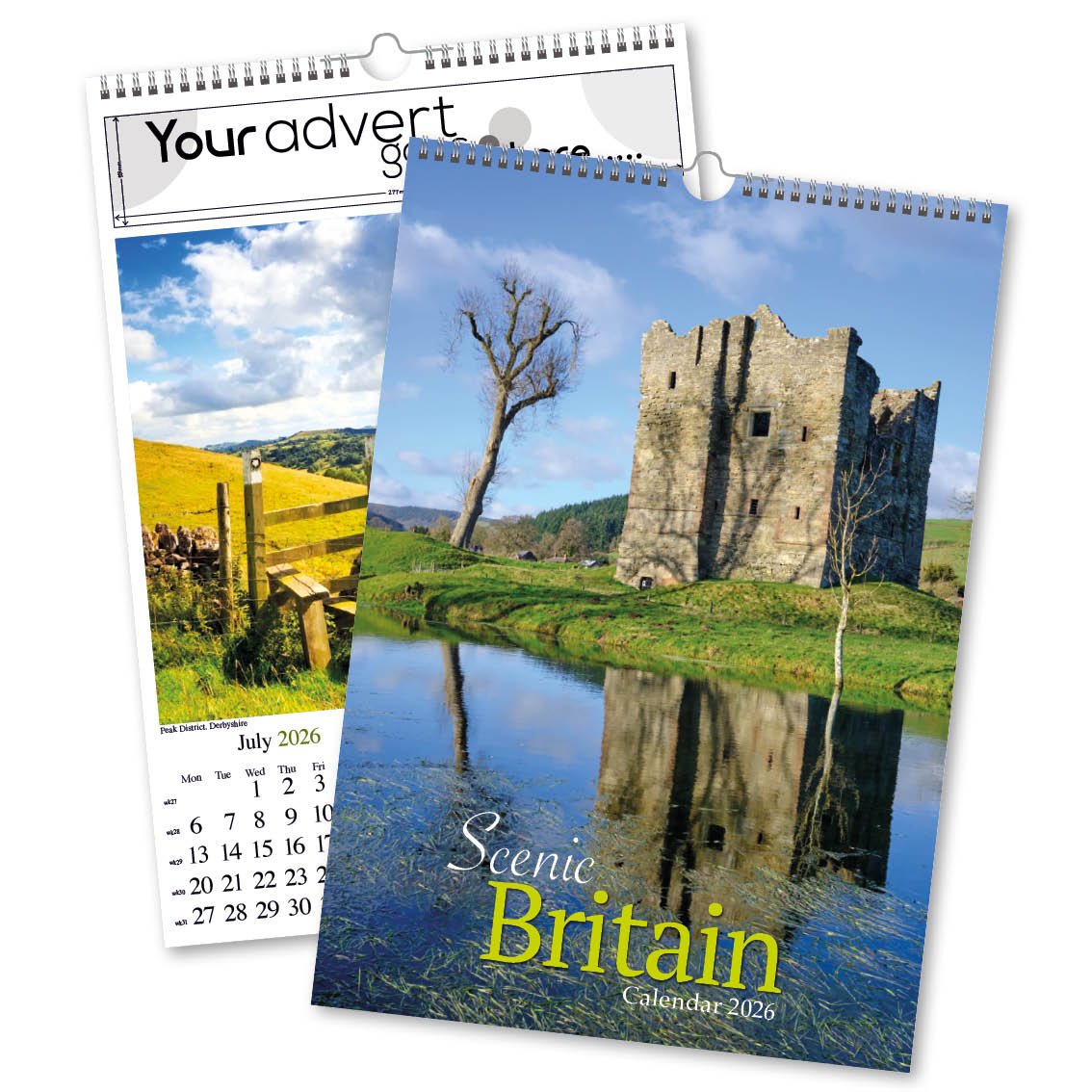 Scenic Britain A4 DiGi Wall Calendar 2026 - Think Promote