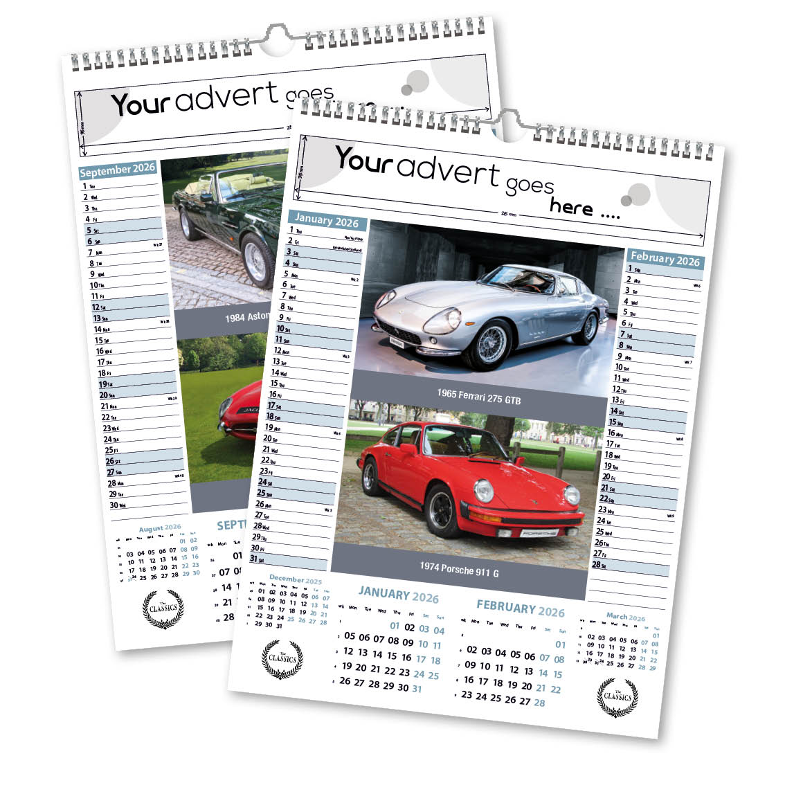 The Classics 6 Leaf Mini Memo Calendar 2026 - Think Promote