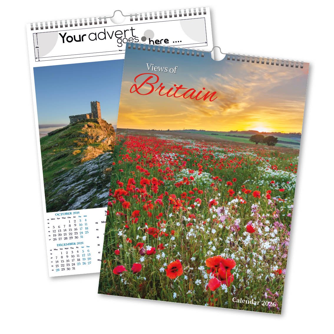 Views of Britain Wall Calendar 2026 - Think Promote