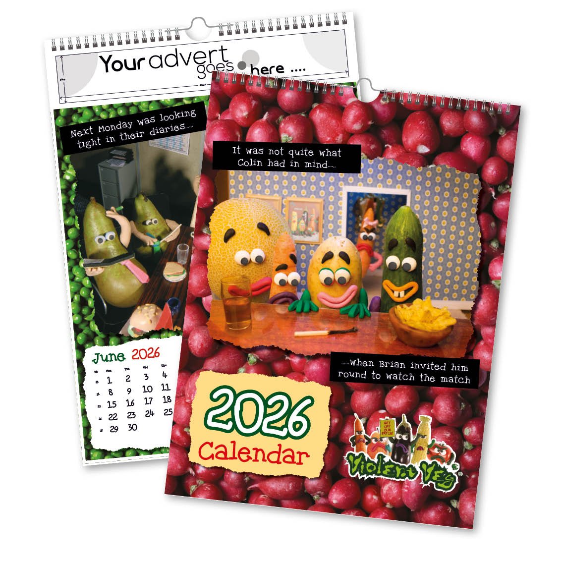 Violent Veg Wall Calendar 2026 - Think Promote